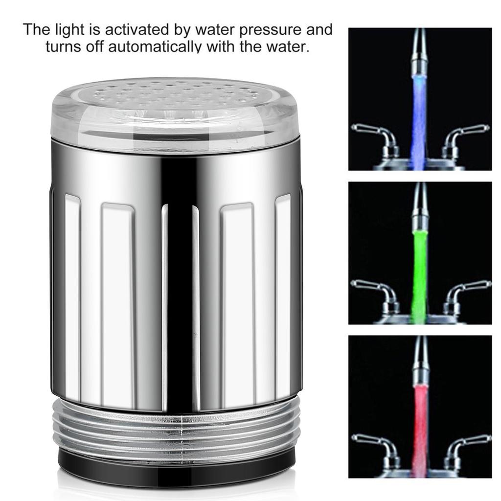 Buy 7 Color RGB Colorful LED Light Water Glow Stainless Steel Faucet ...