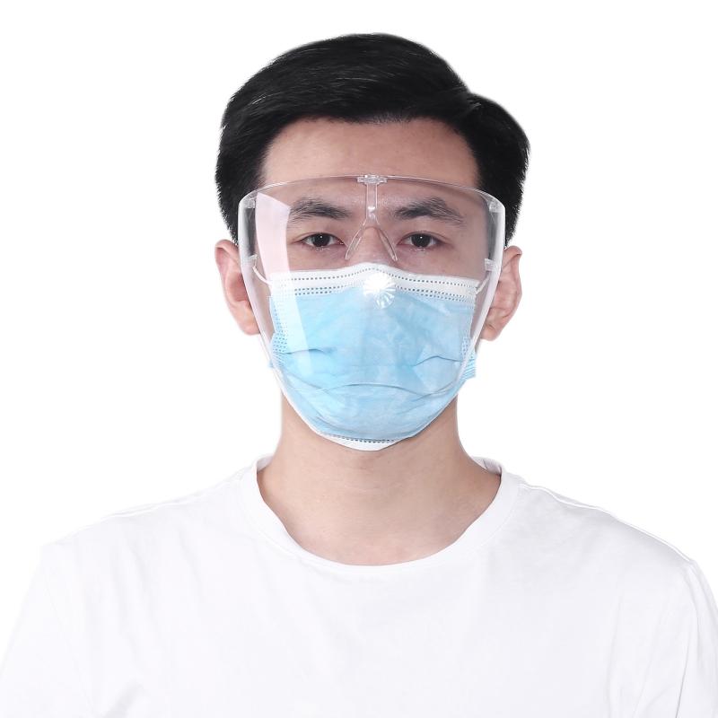 Safety Transparent Face Shield Goggles Screen Mask Dust-proof Full Face ...