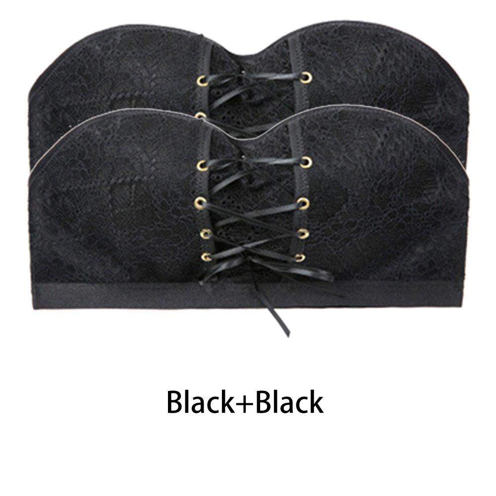 Buy Varsbaby Sexy Wire Free 2Pcs Seamless Drawstring Bralette Lace ...