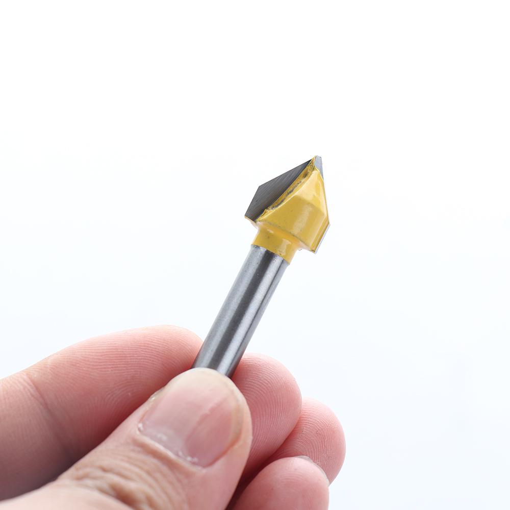 Buy 1/4 Inch Shank 60 Degree V Groove Router Bit Carbide Tipped ...