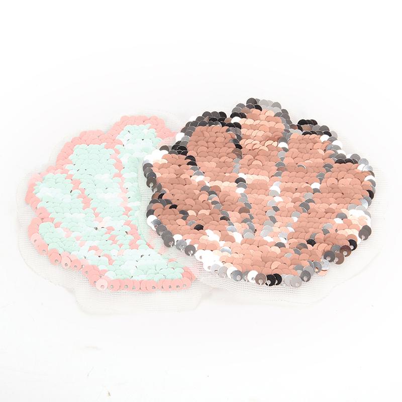 Buy Shell Shape Reversible Change Color Sequins Patch Sew On Applique ...