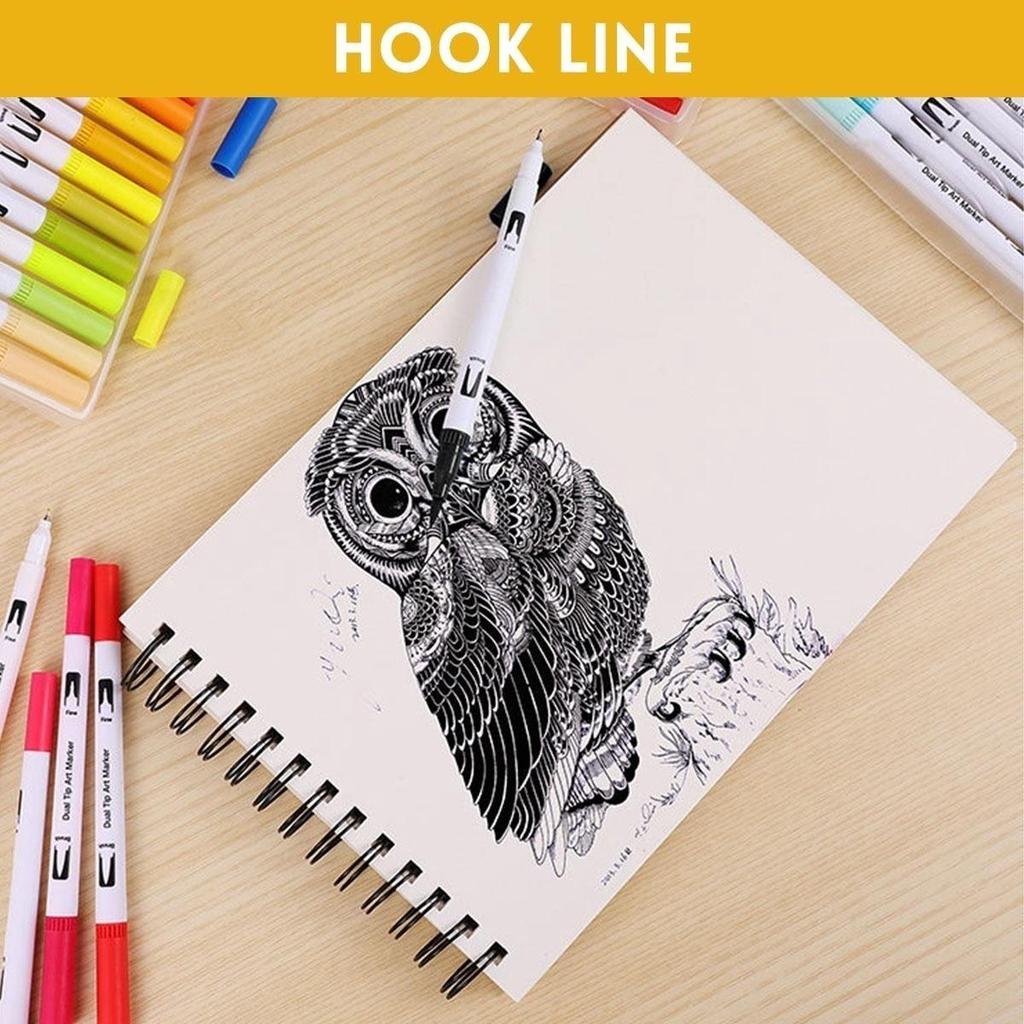 Buy 100 Colors Doodle Double-headed Mark Pen PP Box Set Children's Hand ...