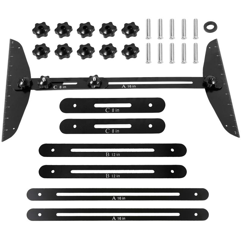Satın alın 11-60 inch black adjustable stair measuring ruler home stair ...