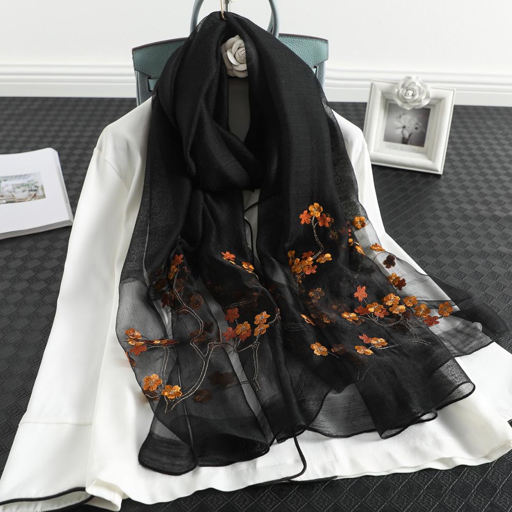 Buy 2020 Solid Silk Women Scarf Winter Warm Wool Shawls Lady Wraps ...