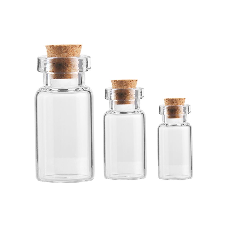 Buy Clear Empty Wishing Blank Mini Containers Message Bottles With Cork ...