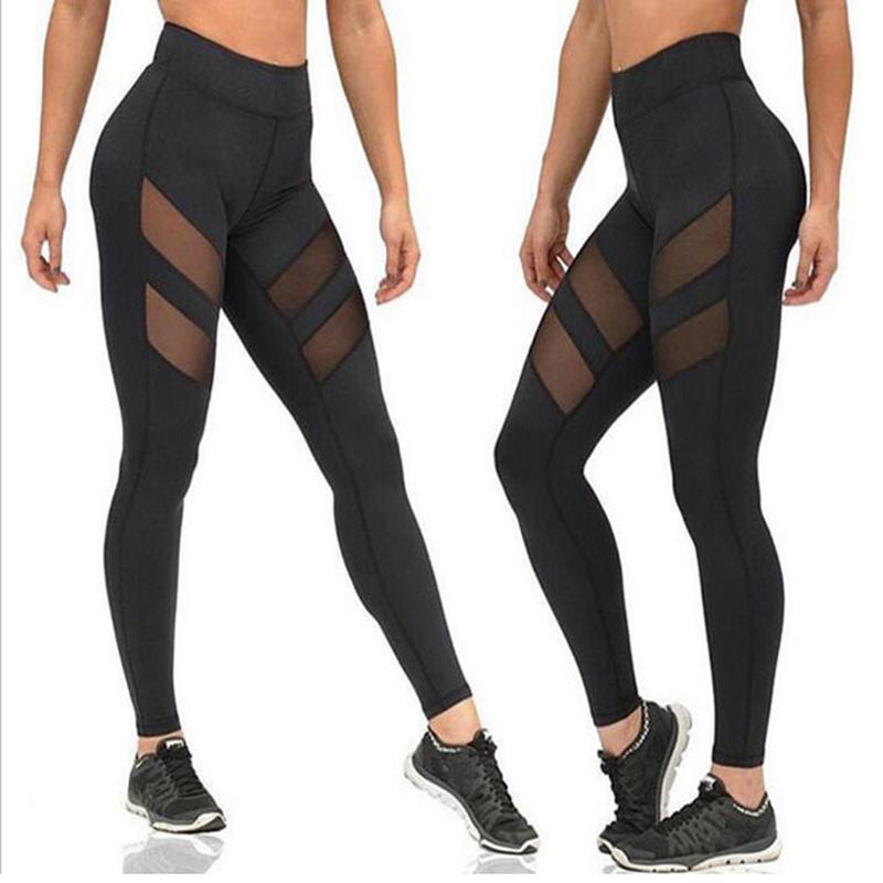 Buy Patchwork mesh yoga pants, slim fit and hip lifting fitness pants ...