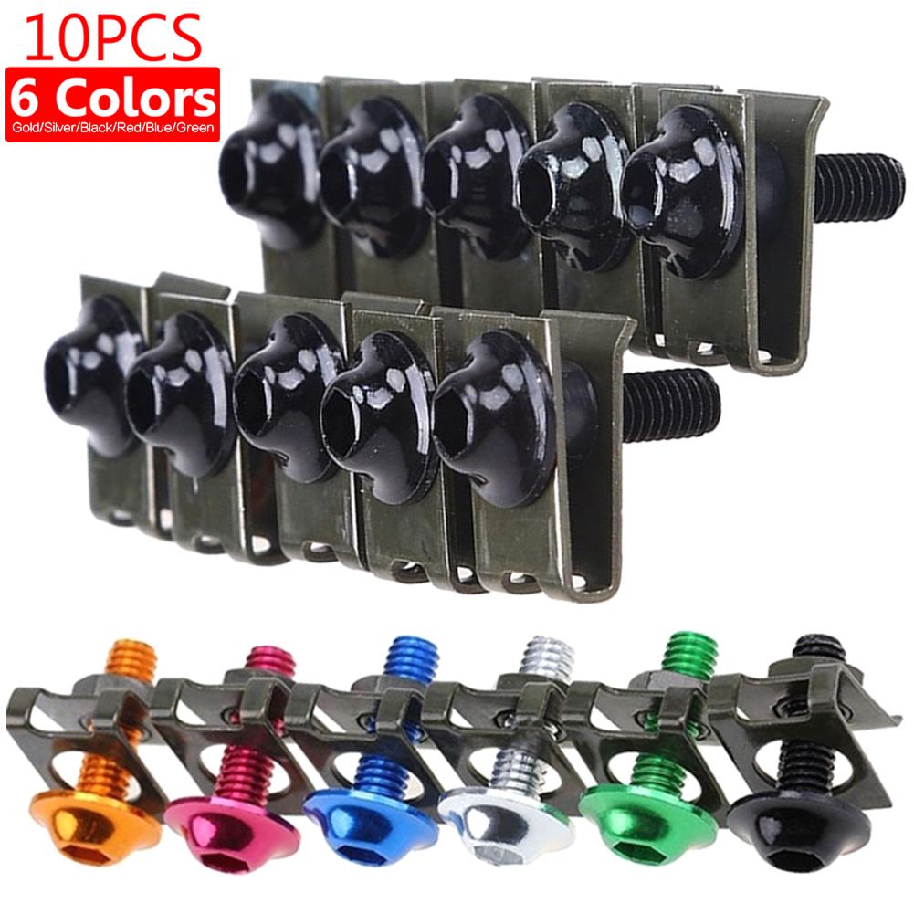 Buy 10Pcs M5 Motorcycle Aluminium Alloy Bolts Speed Fastener Clips ...