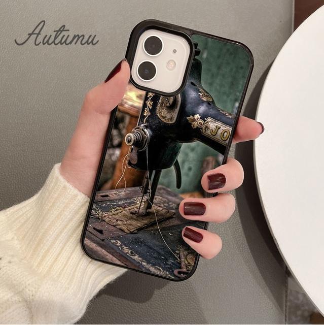 Cheap Sewing Machine Pattern Phone Case for iPhone 11 12 13 14 Pro Max ...