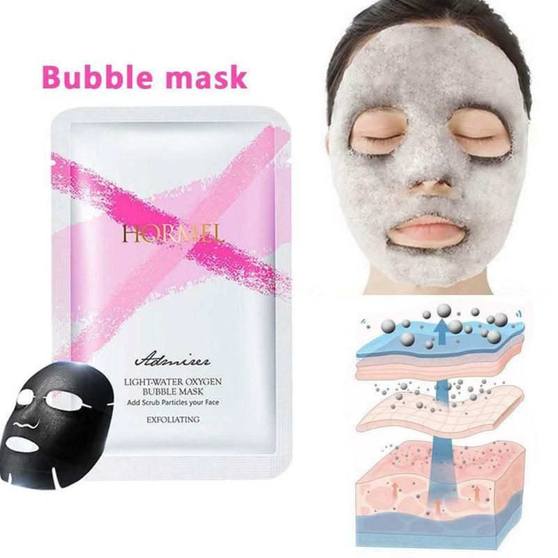 Oxygen Bubble Mask Cosmetic Moisturizing Bamboo Charcoal Black Face ...