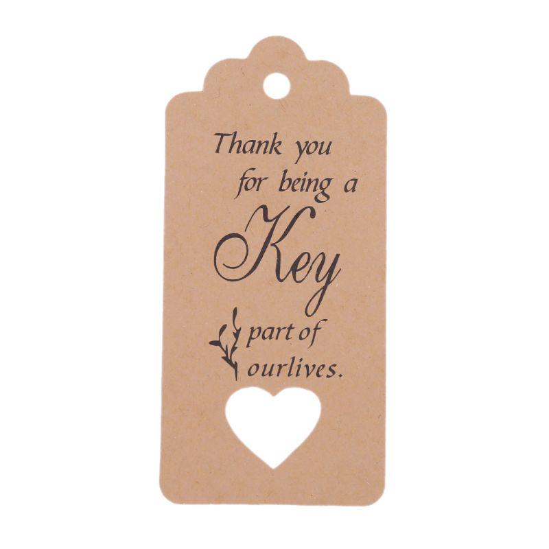 Buy 20pcs/set Key Chain Keyring Kraft Paper Tags Card Candy Bags ...
