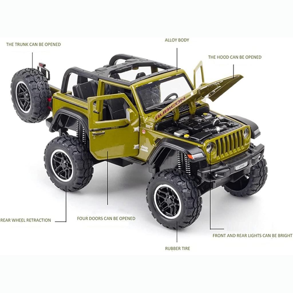 Cheap 1/20 Scale Jeep Wrangler Rubicon Metal Diecast Alloy Toys Cars ...