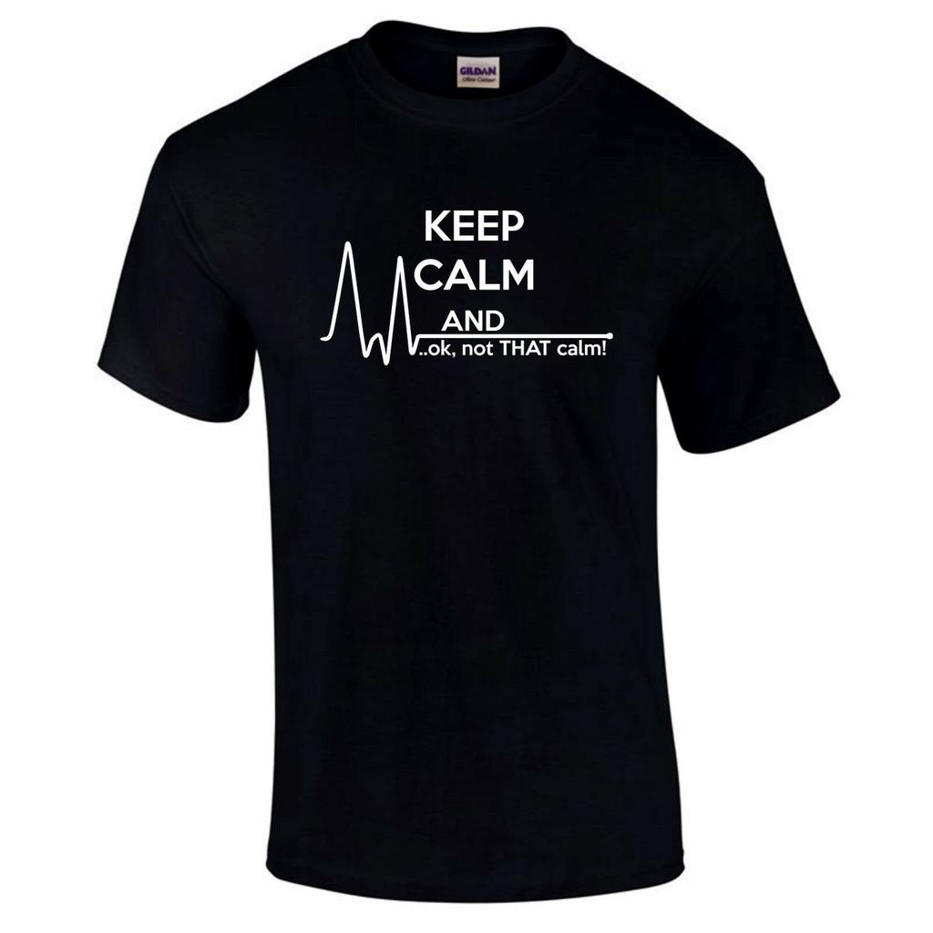 Kaufe Keep Calm Pas Que Calm Dr%C3%B4le Blague T Shirt Trend Printing T ...