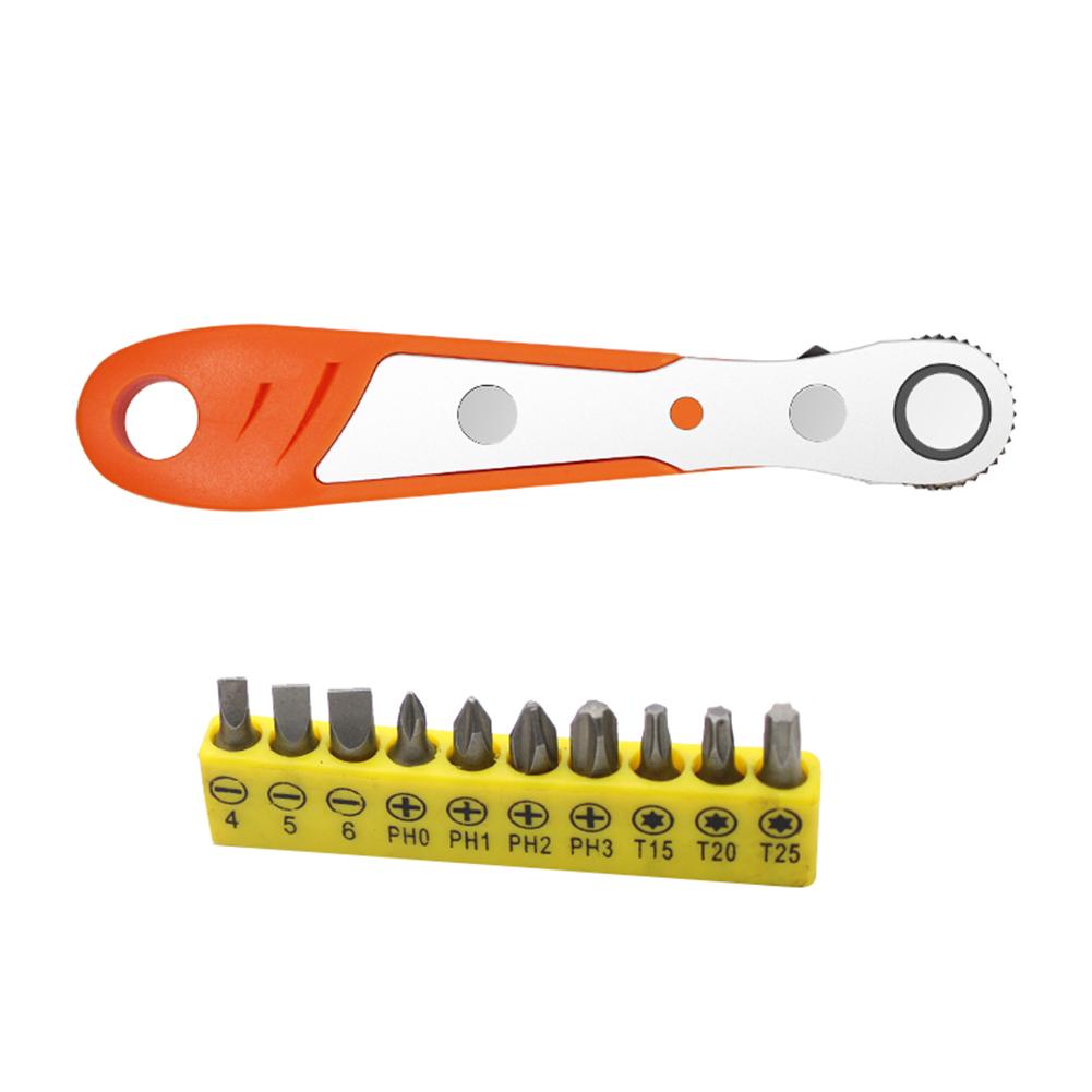 Ratchet Wrench Screwdriver Bit Set 1/4 inch Drive Universal Spanner Key ...