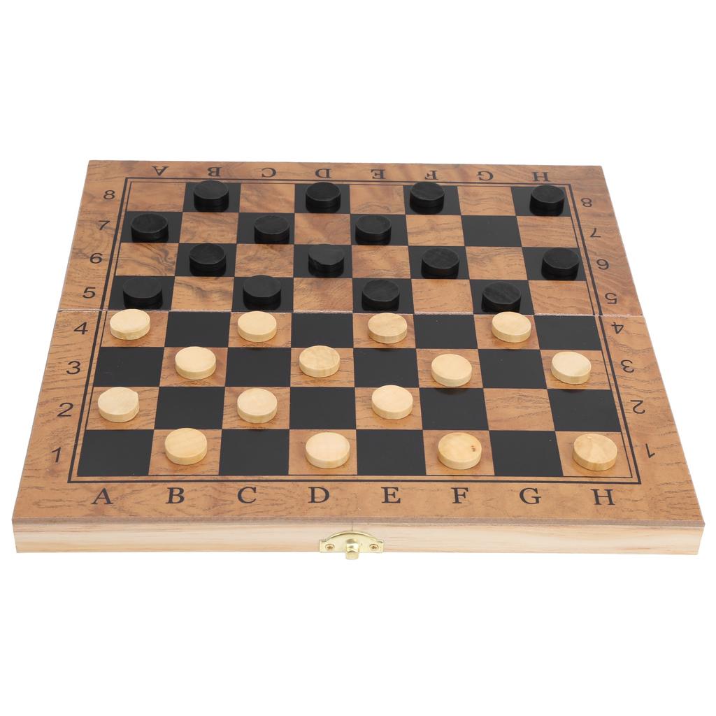 Buy 3 in 1 Multi‑Functional Folding Wooden Chess Checkers Board Game ...