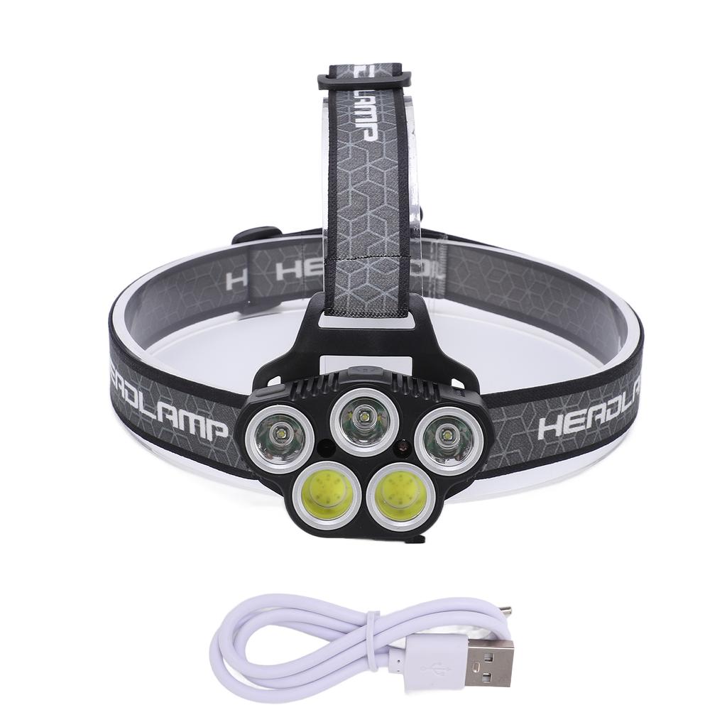 Buy Headlamp Rechargeable IPX4 Waterproof Six Levels Adjustable Easily ...