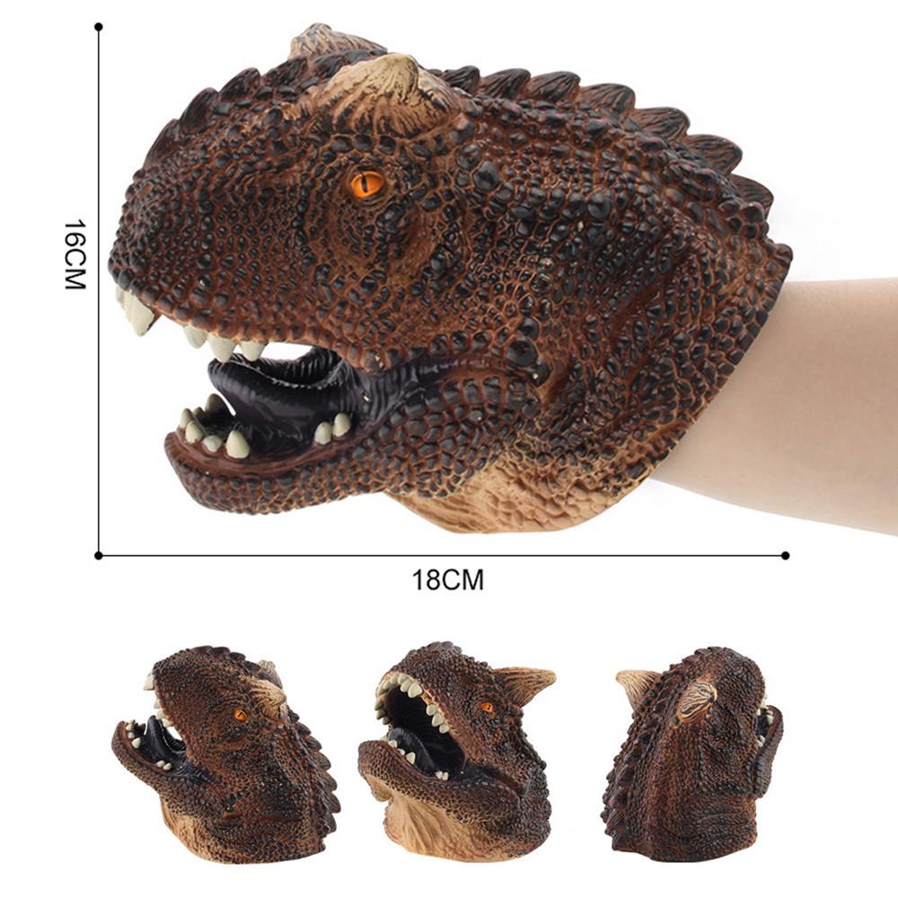 Buy Dinosaur Hand Puppets Role Play Realistic Carnotaurus Head Gloves ...