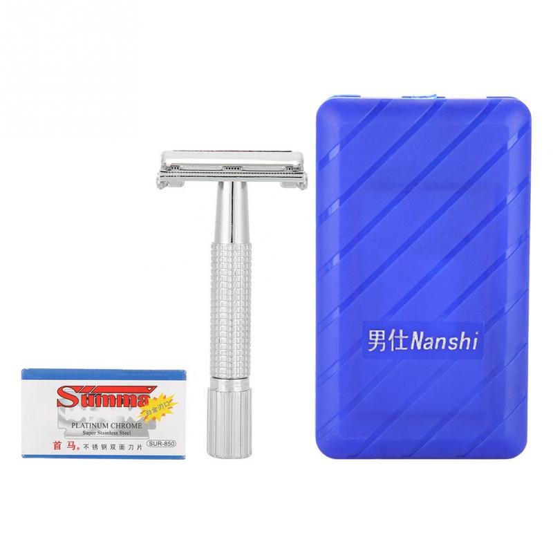 Buy Manual Mens Razor Classic Straight Double Edge Blade Beard Shaver ...
