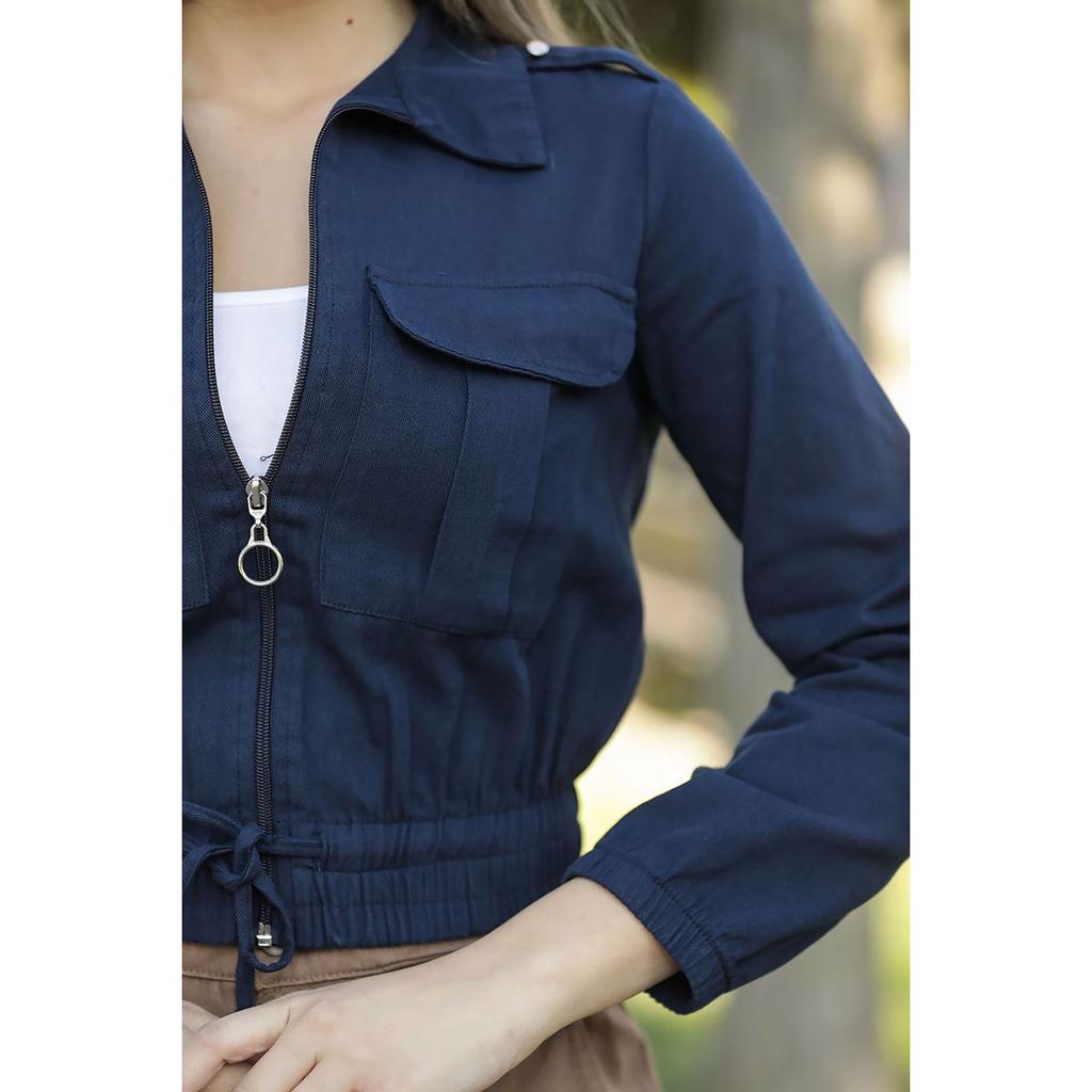 Buy Navy Blue Women's Short Jacket at affordable prices — free shipping ...