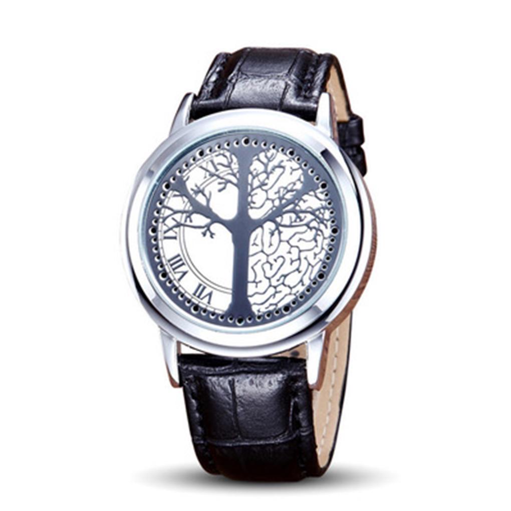 Buy Women Man LED Touch Screen Leather Band Couple Wrist Watch Trees ...