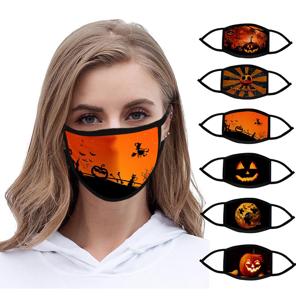 Buy 6PCS Adult Halloween Anti-dust Washable Reusable Protect Face Mask ...