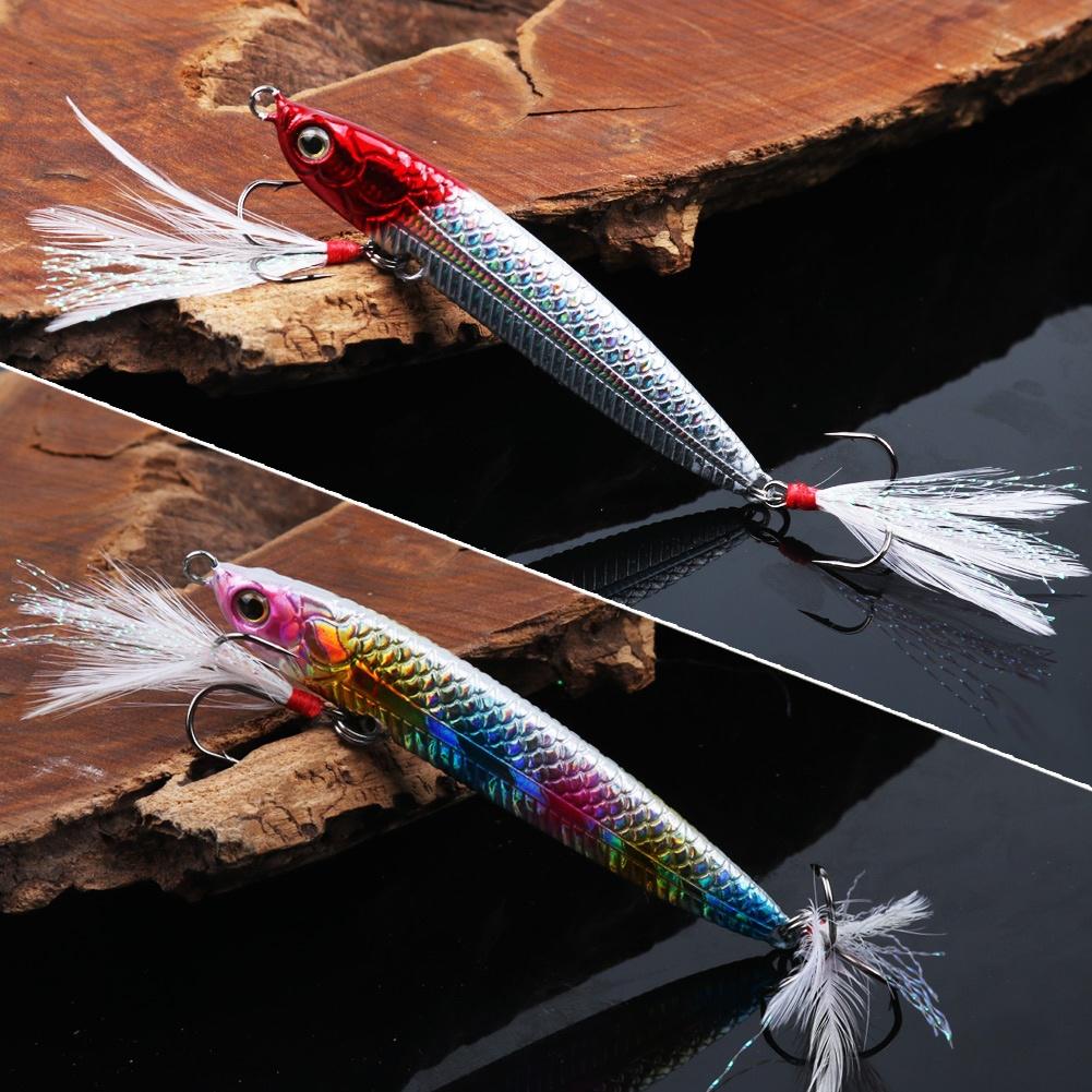 Buy 5Pcs Metal Jig Lure 40g Fishing Lure Jigging Spear Shape Hard Bait ...