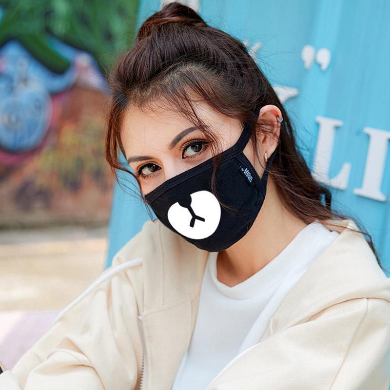 Buy 1pcs Fashion Black Anti-Dust Cotton Cute Bear Mouth Mask For EXO at ...