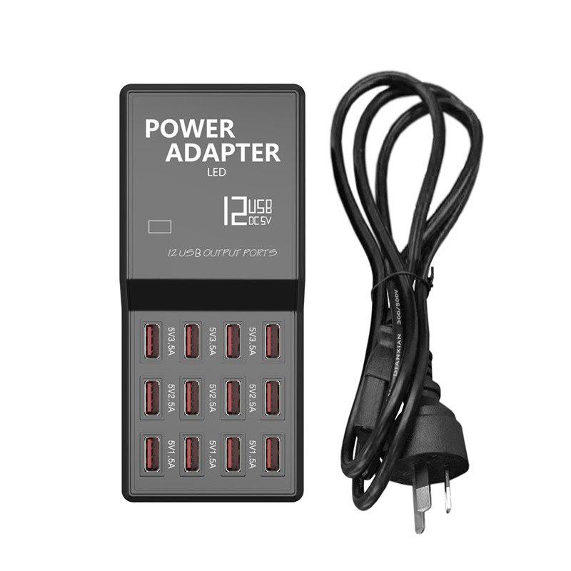 USB Multi-Ladegerät 12 Anschlüsse 3.5A schnelle USB-Desktop-Netzteil ...