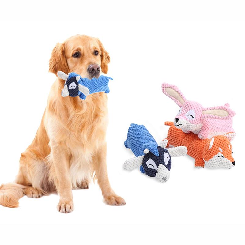 Buy Pet Dog Toy Cartoon Plush Squeaky Toy Large Dogs Puppy Bite ...