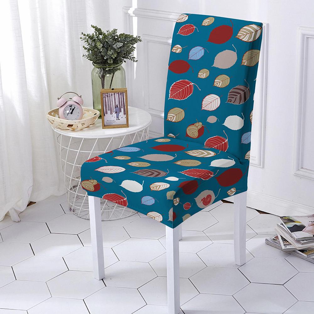Buy Fashion Home Leaf Pattern Chair Cover for Dining Room Chairs Covers ...