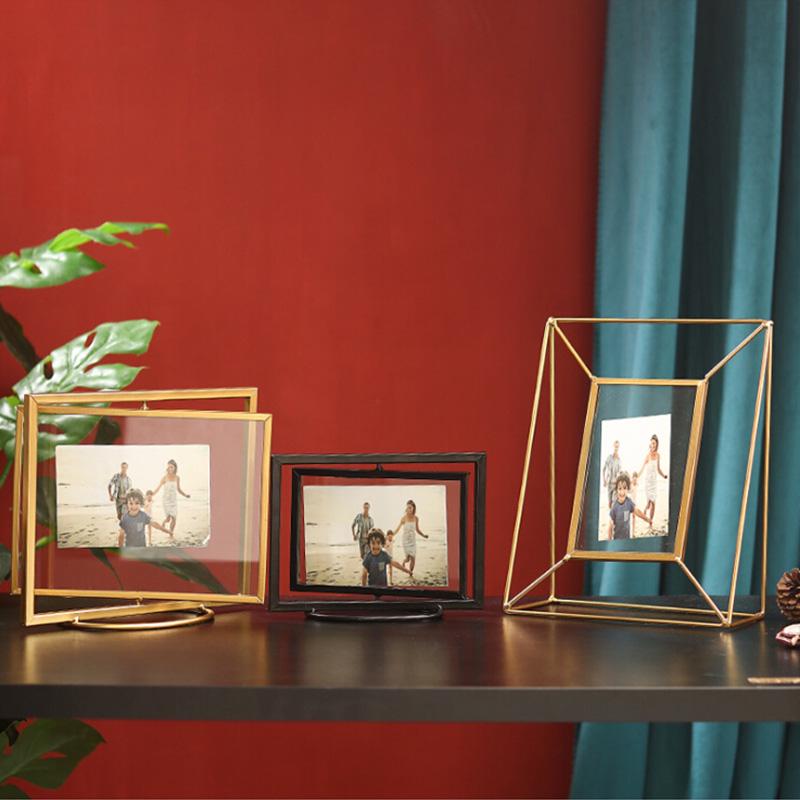 Buy Rectangular Self-supporting Glass Photo Display Frame Home Wall ...