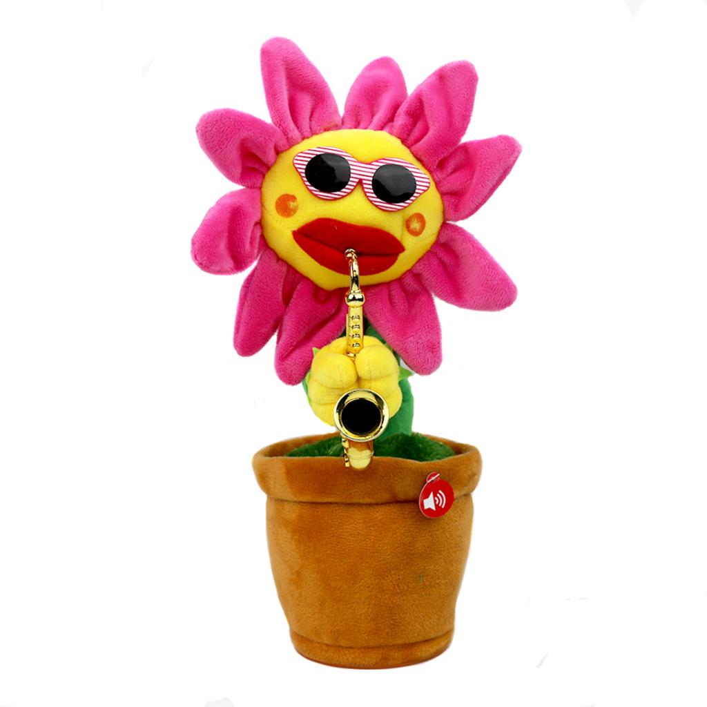 Buy Creative Plush Electric Saxophone Dancing & Singing Sunflower In ...