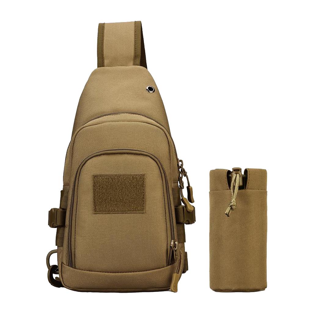 Unisex Shoulder Bag Chest Pack Backpack Water Bottle Pouch Brown uygun ...