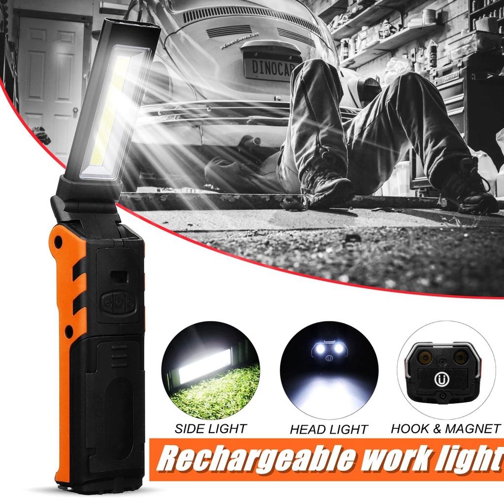 Rechargeable COB Work Light Power Bank Foldable Stepless dimming ...