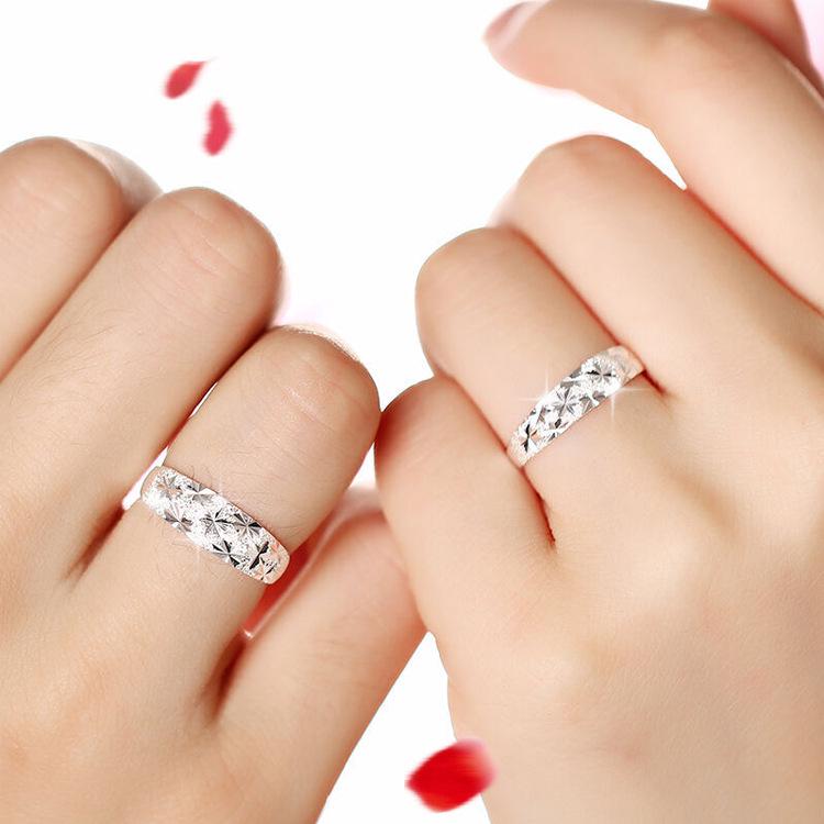 Cheap 1Pc Unisex Women Men Elegant Opening Adjustable Engagement Ring ...