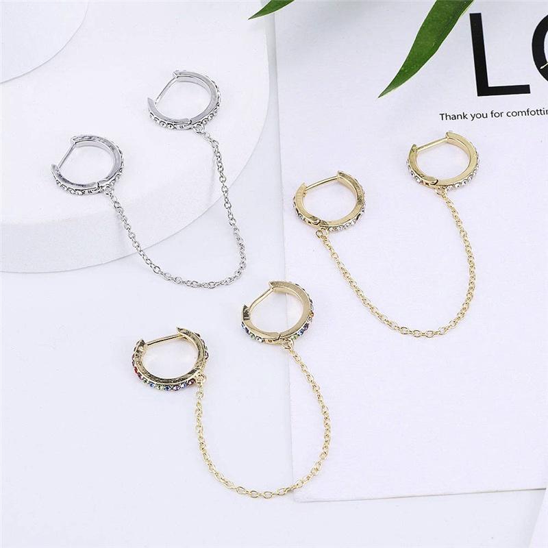 Buy 1 Pcs Fashion Circle Ear Cuff Retractable Earrings for Women Men ...