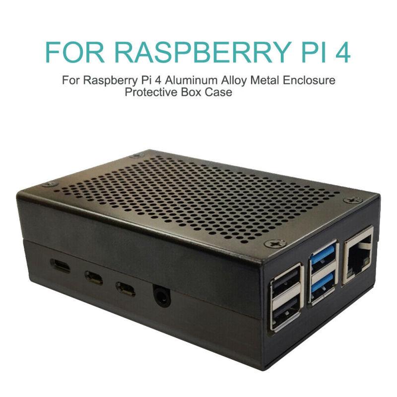 Fit For Raspberry Pi 4 Metal Enclosure Protective Box Shell Case - buy ...