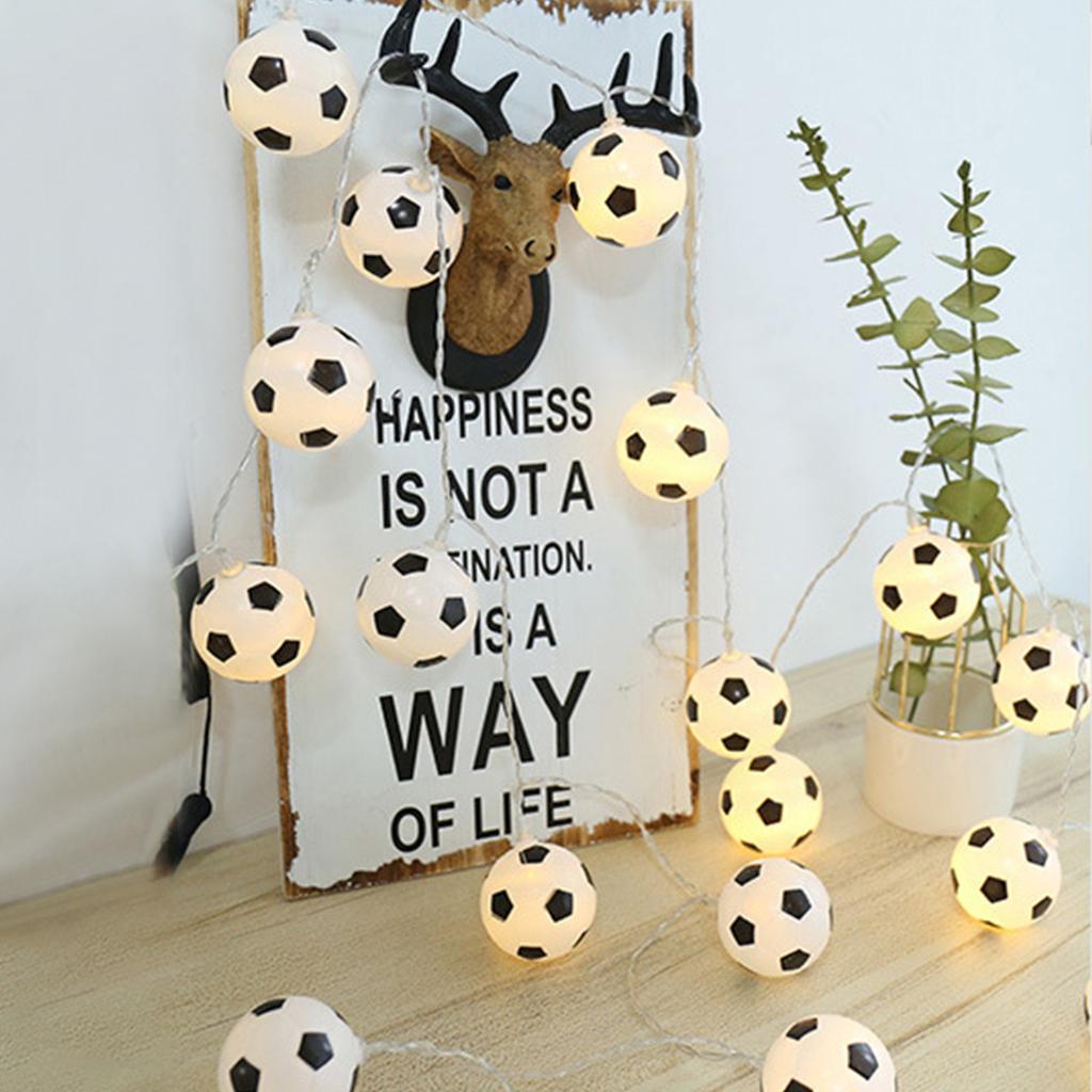 16FT 20LED String Lights Football Soccer Shaped Fairy Lights LED ...