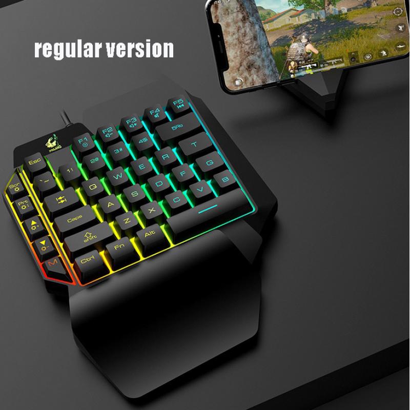 One-Handed Keyboard Left-Hand Gaming Keyboard 39-Key Full Key USB ...