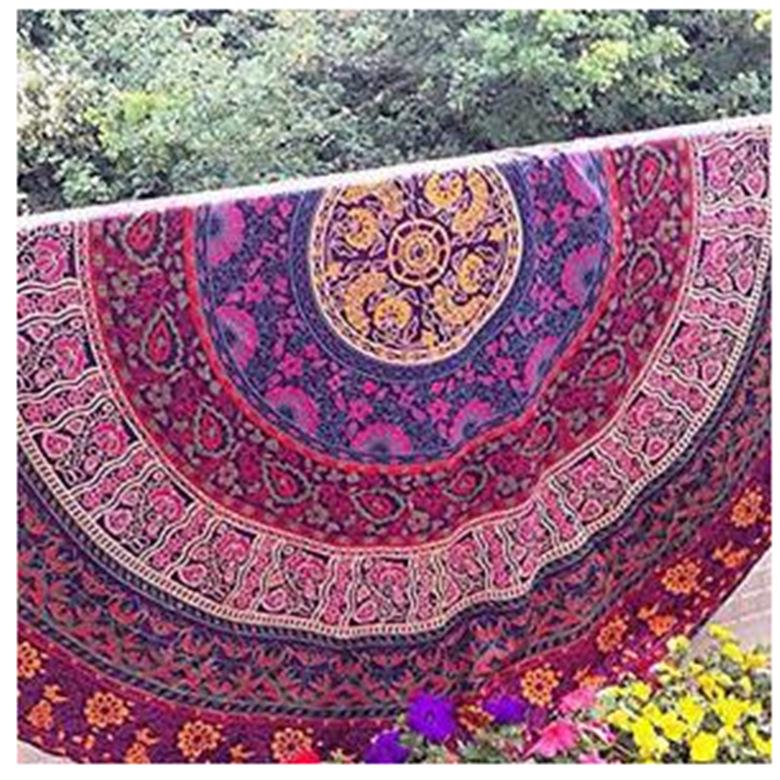 Buy Outdoor Beach Round Shawl Women Holiday Scarf Boho Tippet at ...
