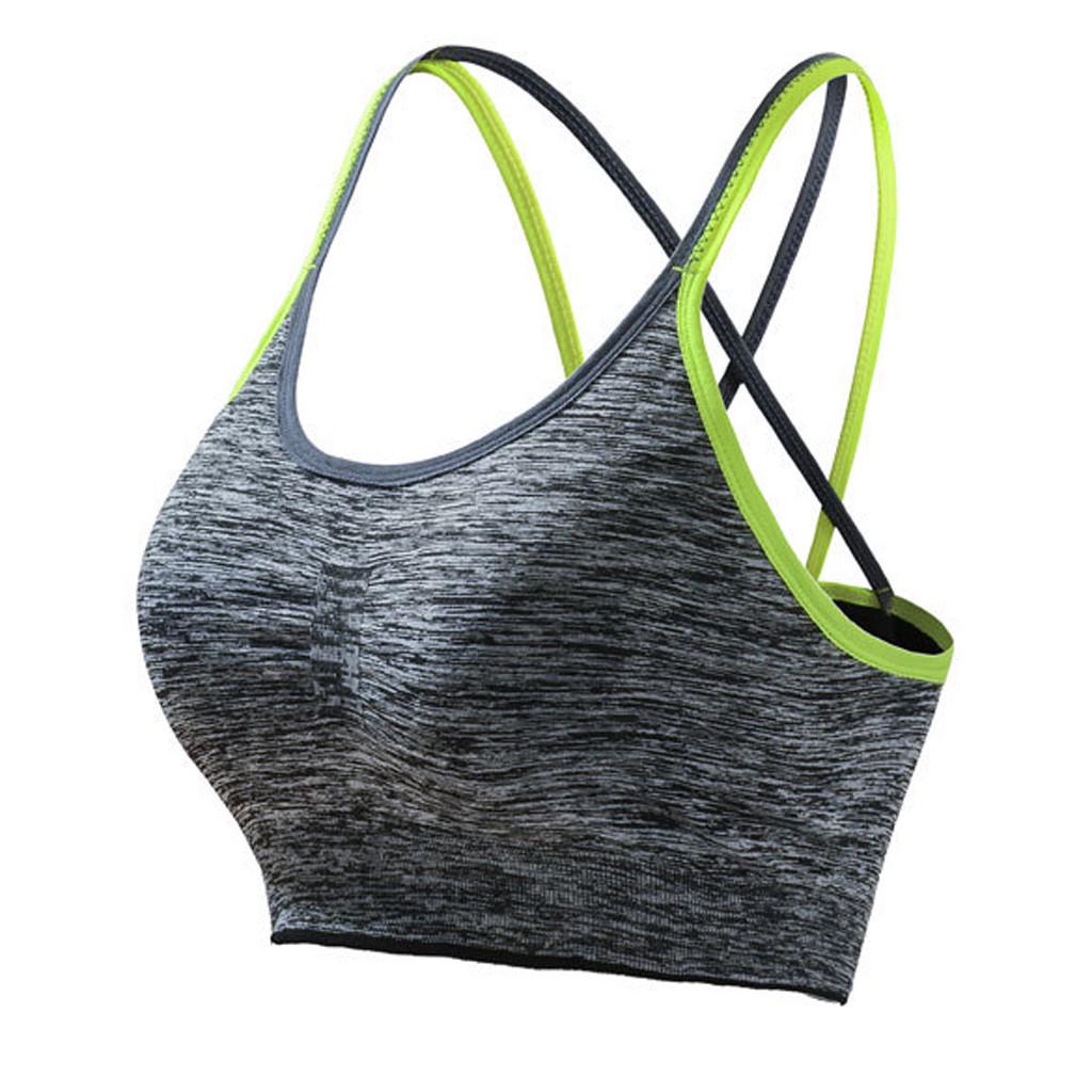 Cheap Women's Removable Padded Sports Bras Lingerie Support Workout ...