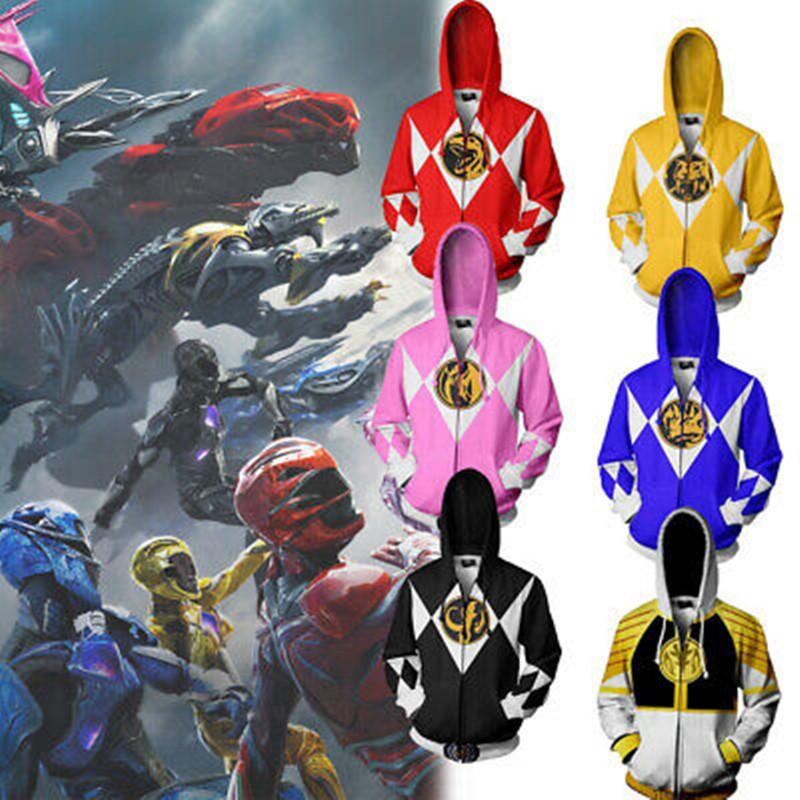 Buy NEW 3D Fashion Unisex Power Rangers Hoody Printed Costume Casual ...