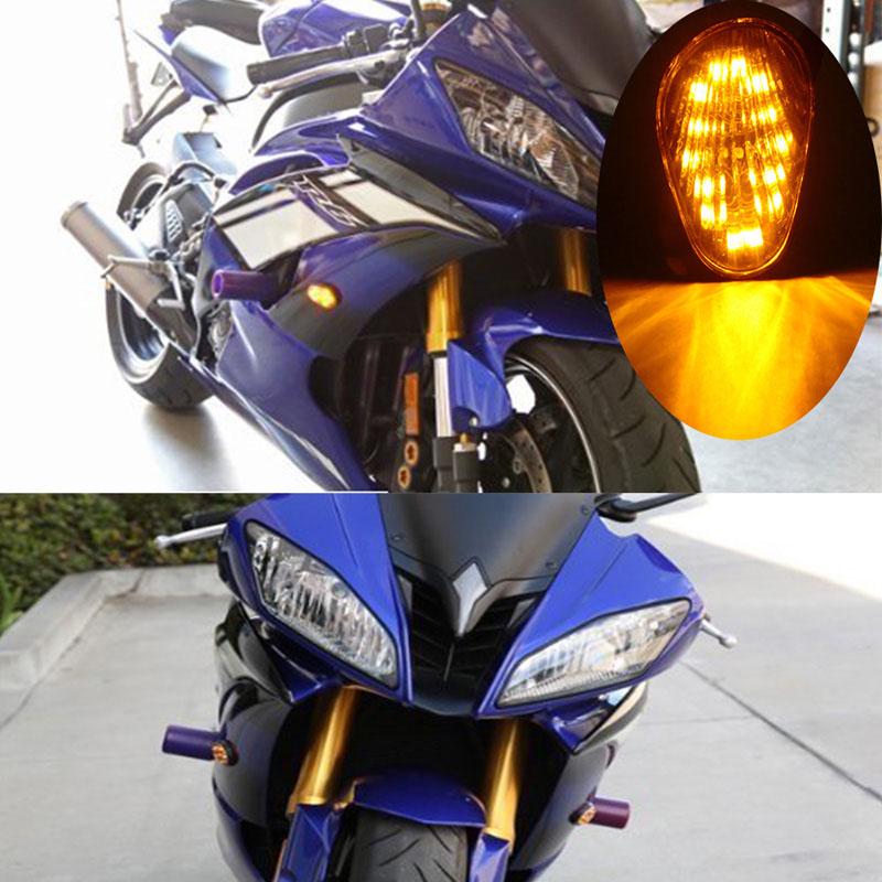 Buy 1 Pairs Flush Mount LED Turn Signals Lights Indicator Embedded For ...