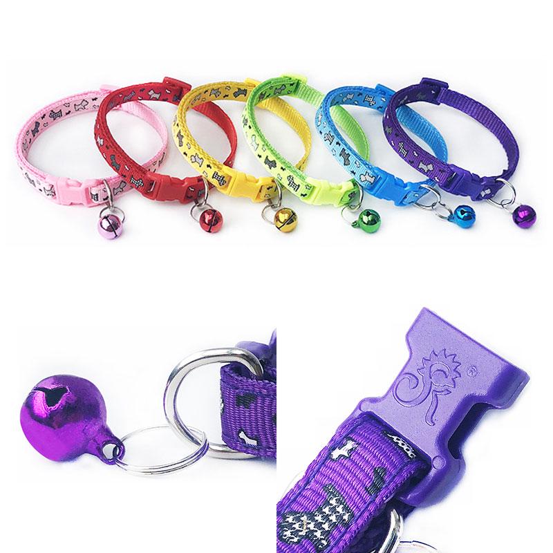 Kaufe 1Pc Colorful Cute Bell Collar For Cat Dog Adjustable Collar With ...