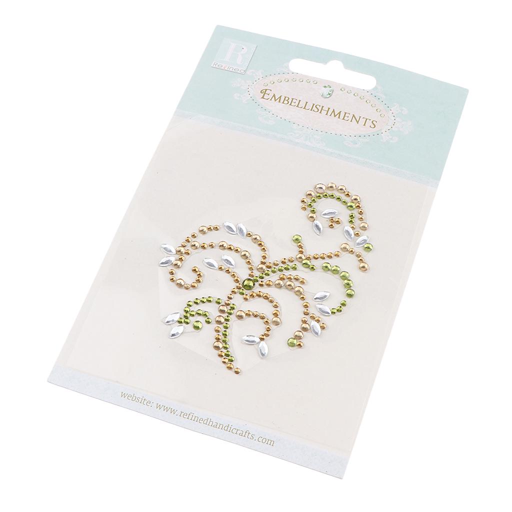 Buy 1 Sheet Rhinestone Stickers Flower for DIY Scrapbooking Cards ...