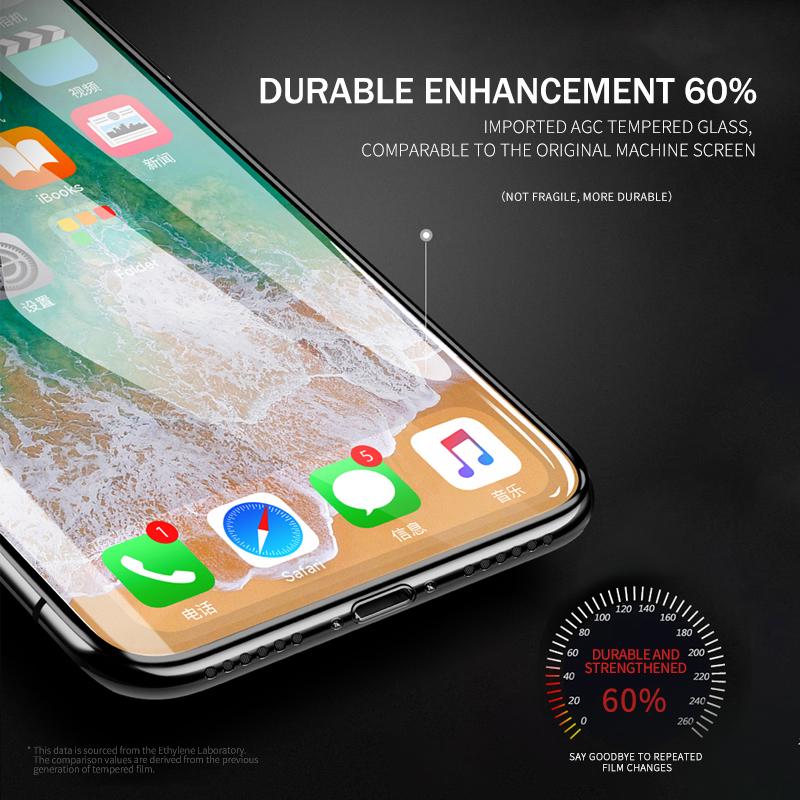 5D Curved Screen Glass Protector Case For iPhone X 8 7 Plus Samsung S9 ...