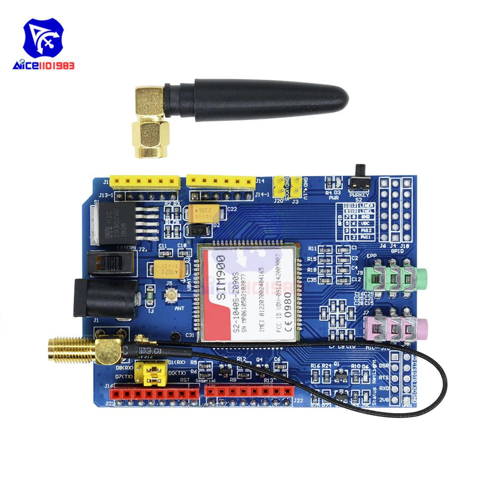 SIM Kart Yuvası Antenli Arduino UNO GPIO PWM RTC için GPRS/GSM ...