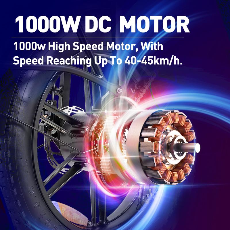 Kaufe BURCHDA R8 Elektrofahrrad, 20 Klapp-Fatbike für Erwachsene, Akku ...