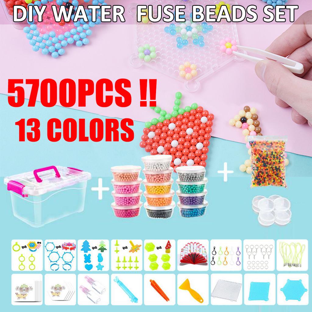 14000/8000/6000Pcs Different Color DIY Water Sticky Fuse Beads Plastic ...
