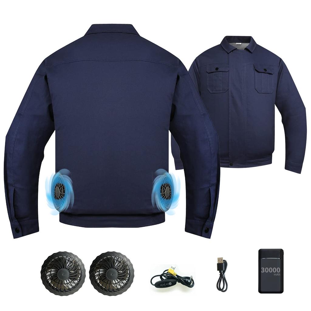 Buy Air Conditioned Work Clothes with 30000mAh Large Cooling 3D ...