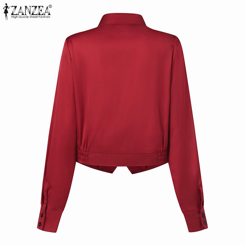 Купити ZANZEA Spring Women Buuton Up однотонні короткі сорочки | Joom